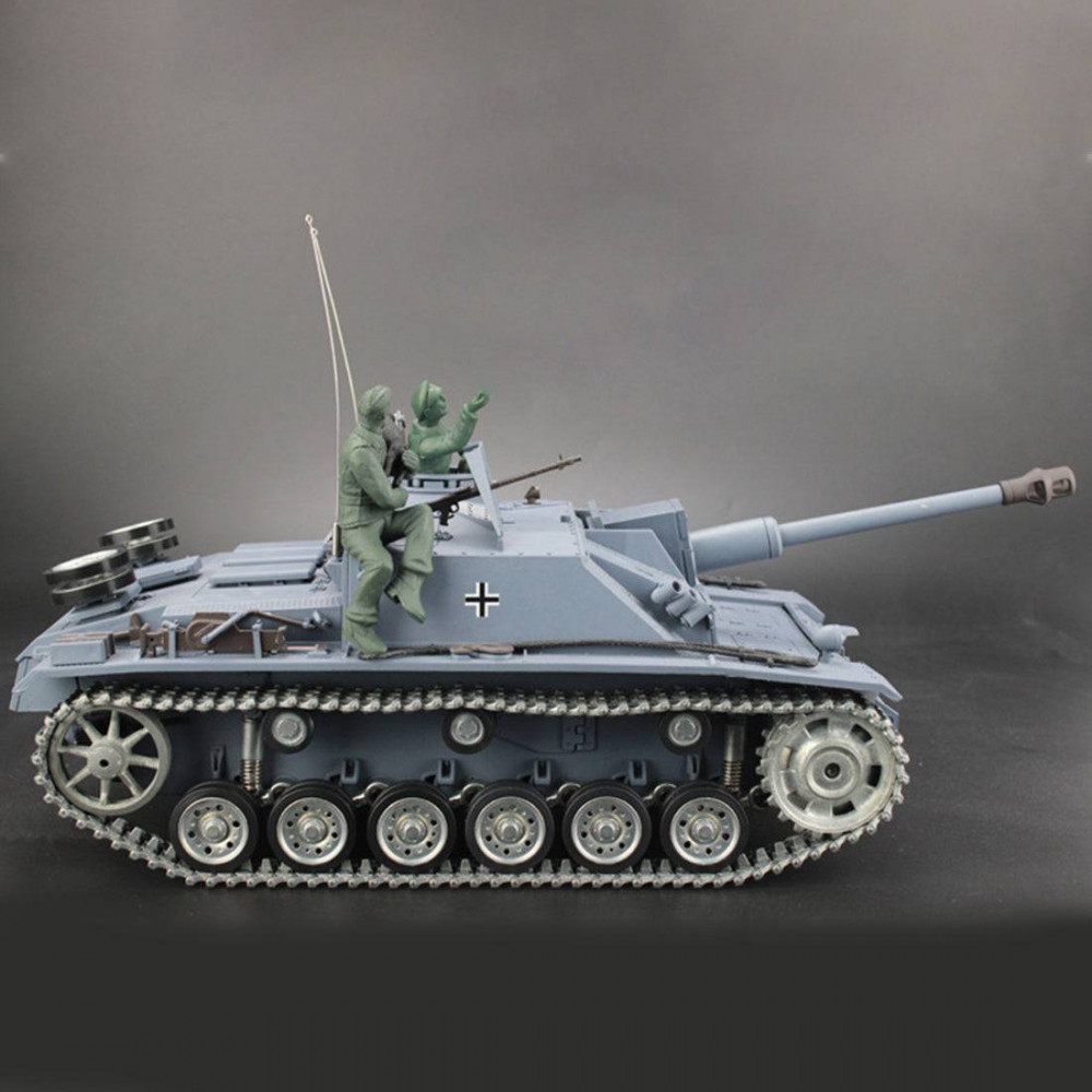1:16 german iii-f8 assault tank 2.4g military rc tank model - metal ...