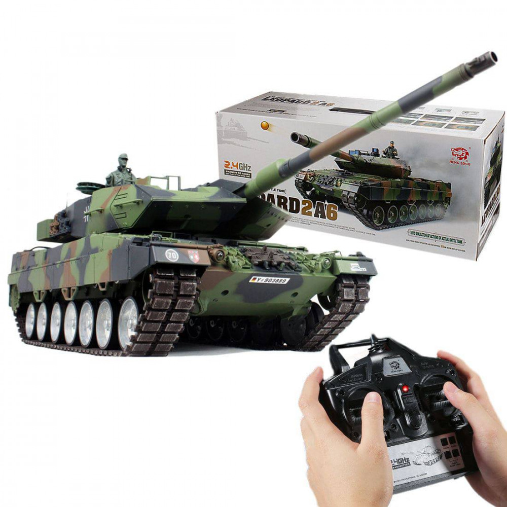 1/16 german leopard 2a6 main battle tank 2.4g rc radio controlled model ...