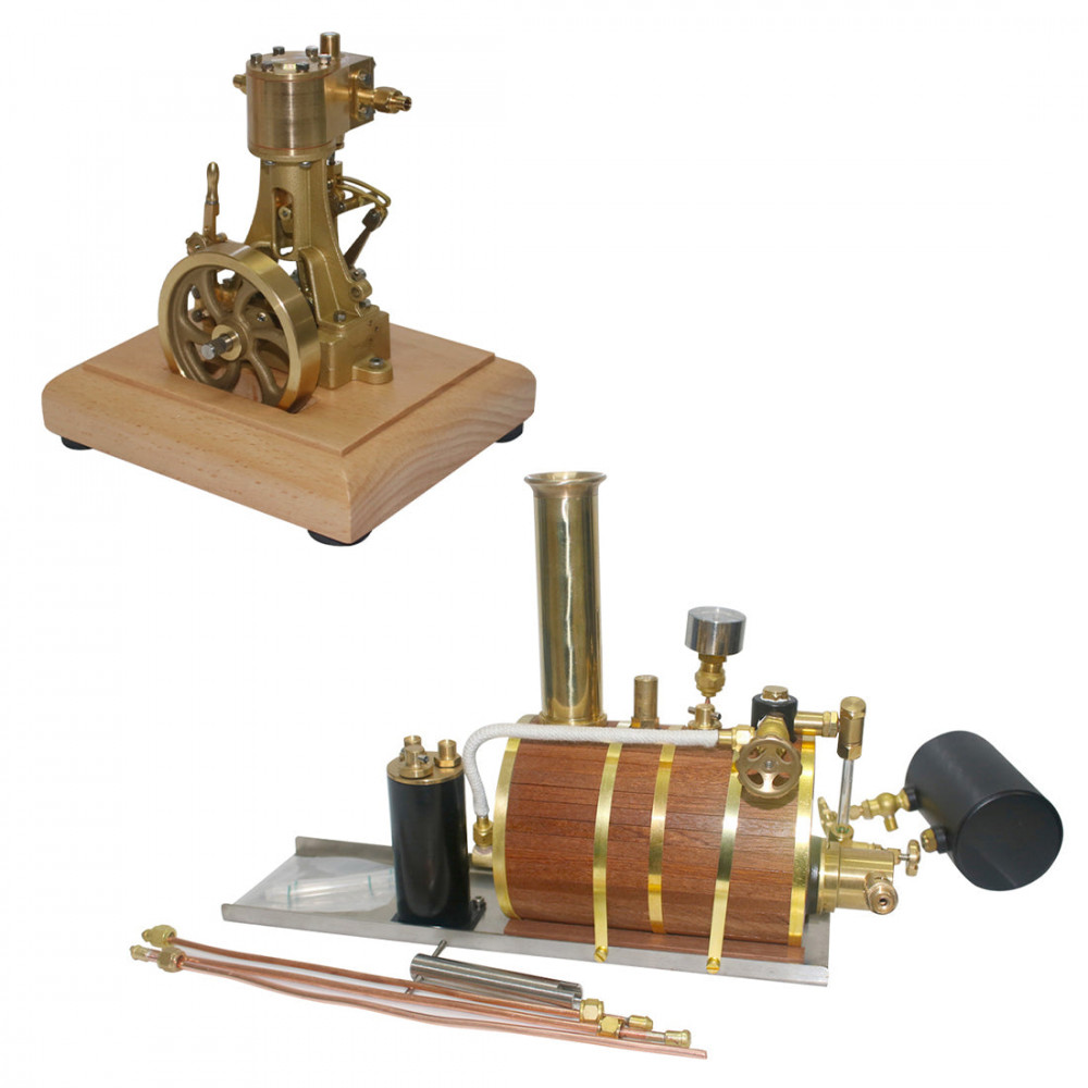 1.85cc single-cylinder double acting vertical steam engine with 200ml ...