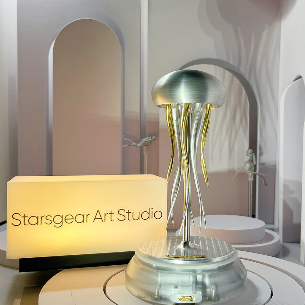 100pcs+ metal rhythm kinetic jellyfish model building kits with glass ...