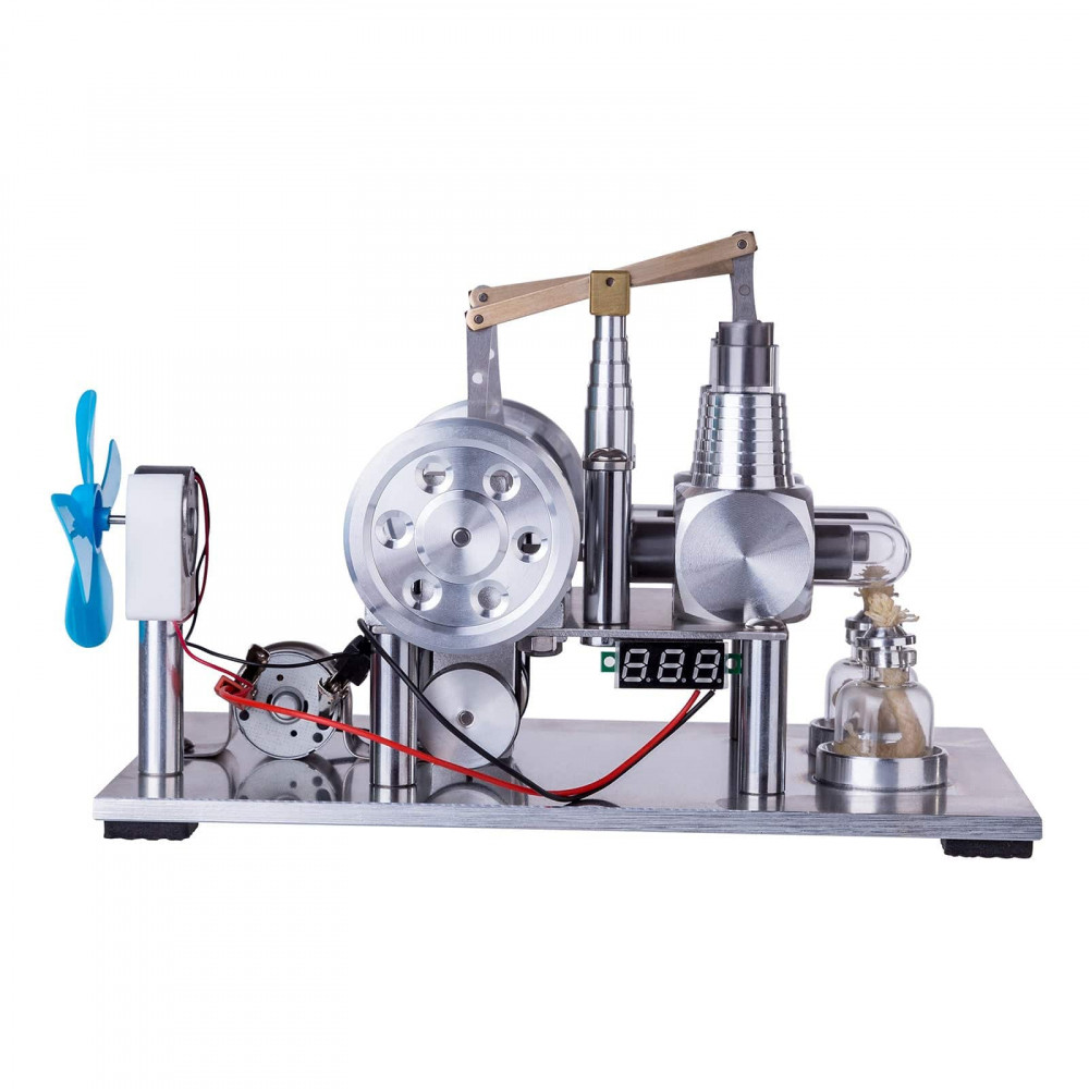 2 cylinders hot air balance type generator stirling engine model with ...