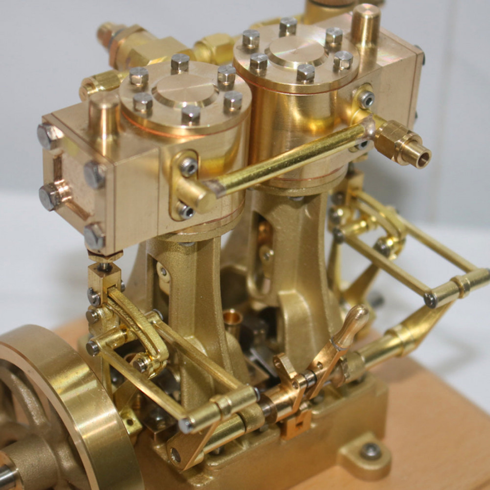 3.7cc two cylinder double acting steam engine model with 200ml steam ...
