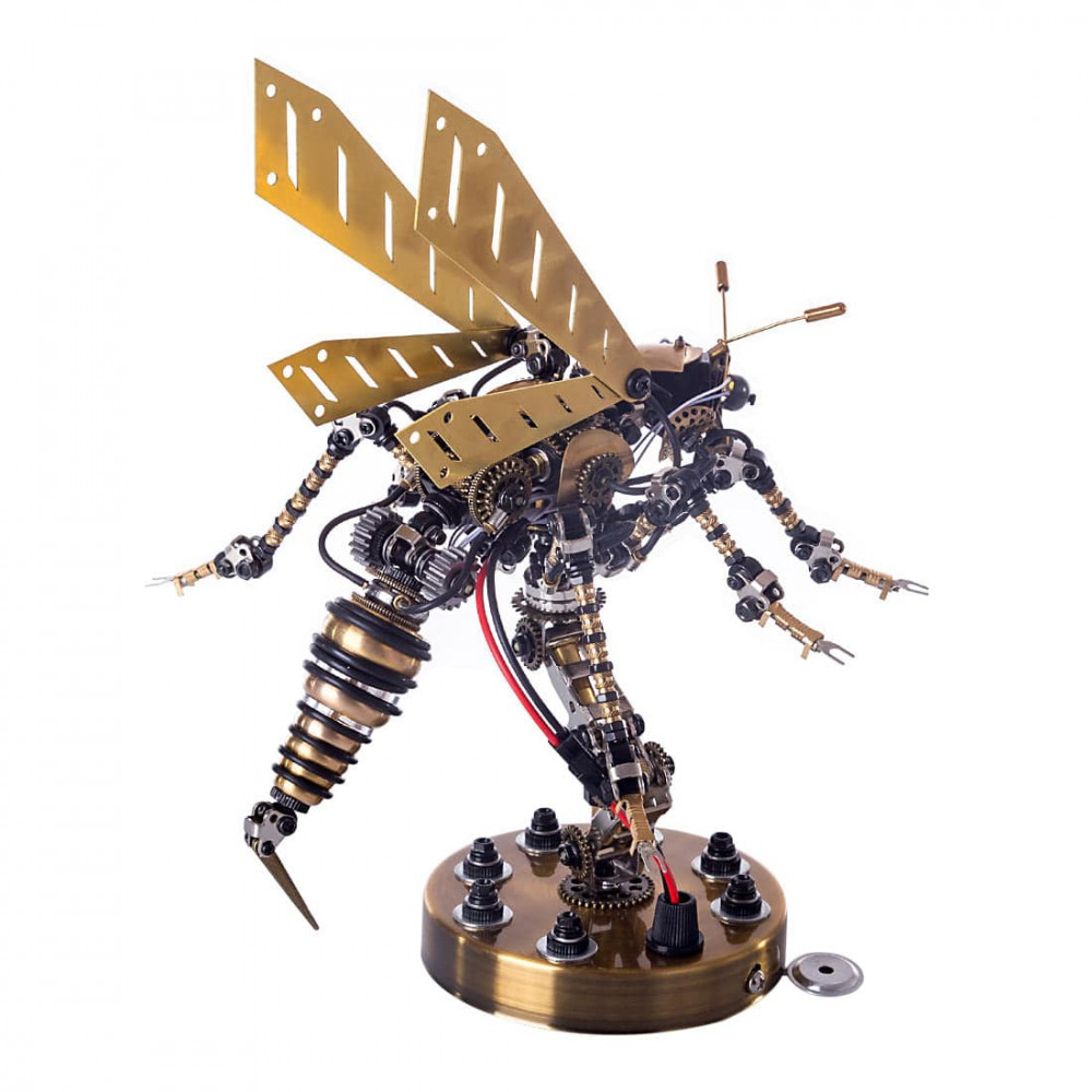 3d stainless steel mechanical wasp diy assembly model voice control ...