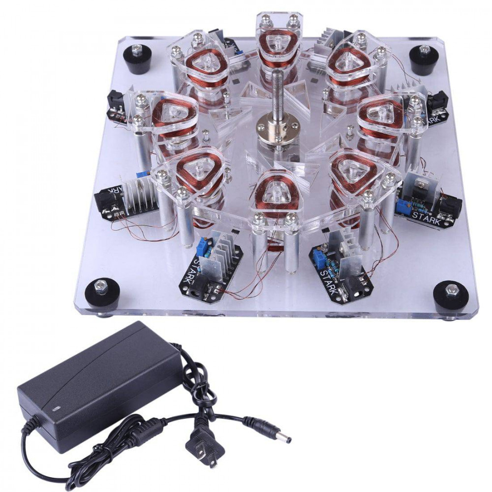 8-stage coil star disk motor 5000-10000rpm electric machine physical ...