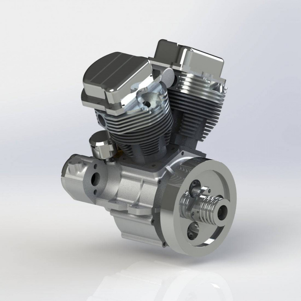 cison fg-vt9 9cc gasoline v-twin model engine build diy mini engine ...