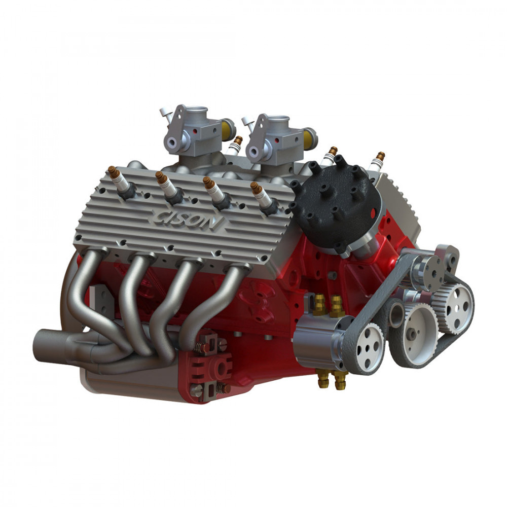 cison flathead v8 engine kits with metal base full set v8-440 44cc ...