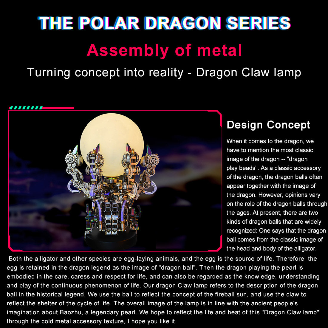 cyberpunk light dragon claw lamp metal model kits for adults 1000+pcs ...