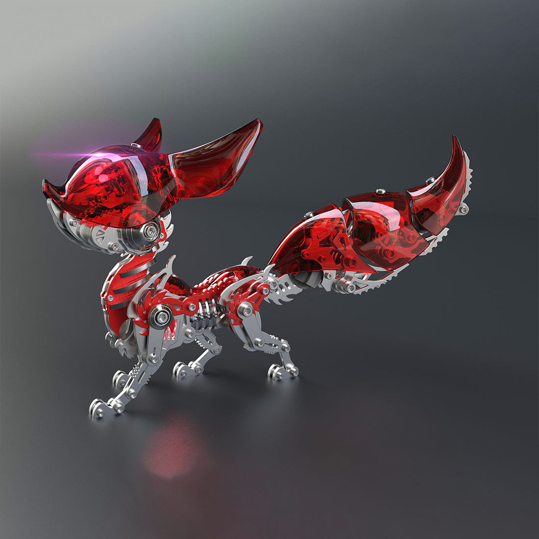 diy 3d metal linglong fox model building kits for adults - diy-3d-metal ...