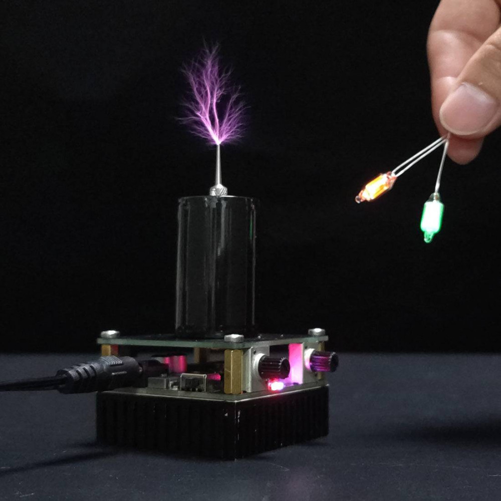 dual-mode bluetooth mini musical tesla coil artificial lightning ...