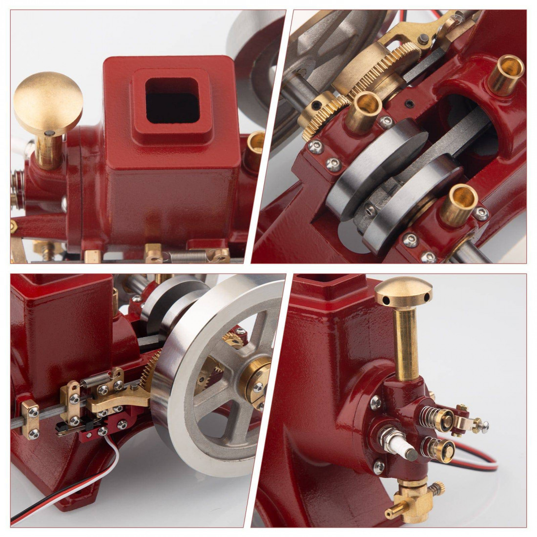 enjomor 6cc antique red hit and miss gas engine working model for sale ...