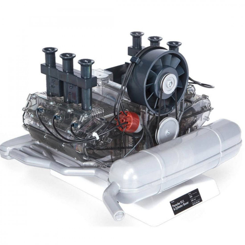 flat-six boxer engine porsche 911 visible motor working model kit box ...