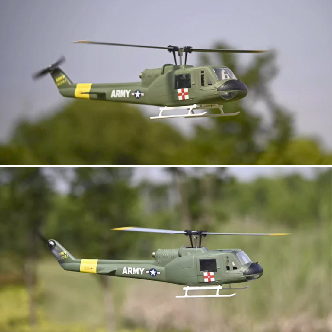 flywing uh1-v3 huey 470-class rc helicopter model 2.4g rc 6ch electric ...