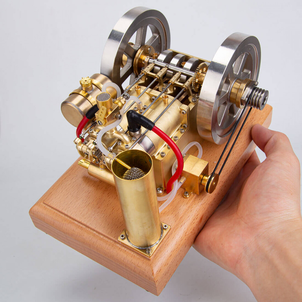 h76 5cc horizontal vintage stationary engine twin-cylinder ohv dual ...