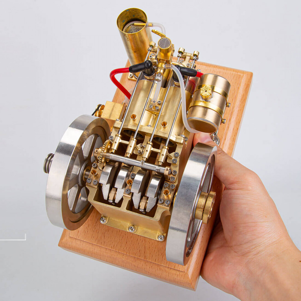 h76 5cc horizontal vintage stationary engine twin-cylinder ohv dual ...