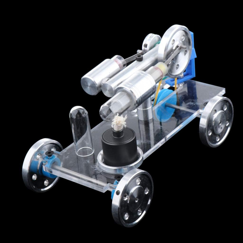 hot air stirling engine stirling motor driving car science toy - 10068