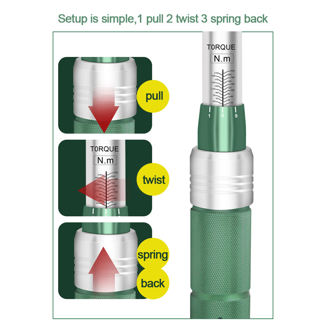 mechanical adjustable torque wrench set model engine tools - 10067