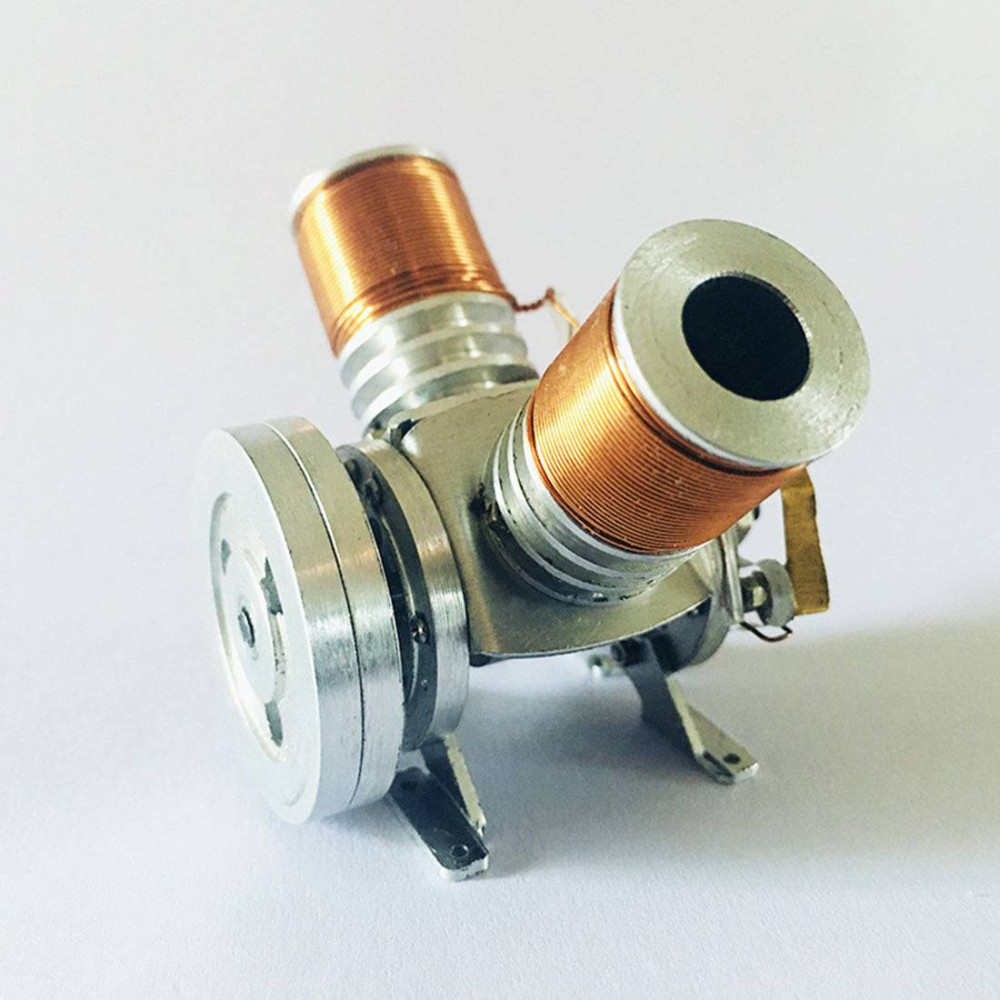 metal v2 electromagnetic reciprocating piston engine model motor ...