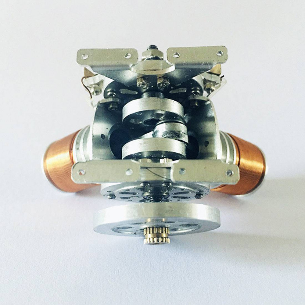 metal v2 electromagnetic reciprocating piston engine model motor ...