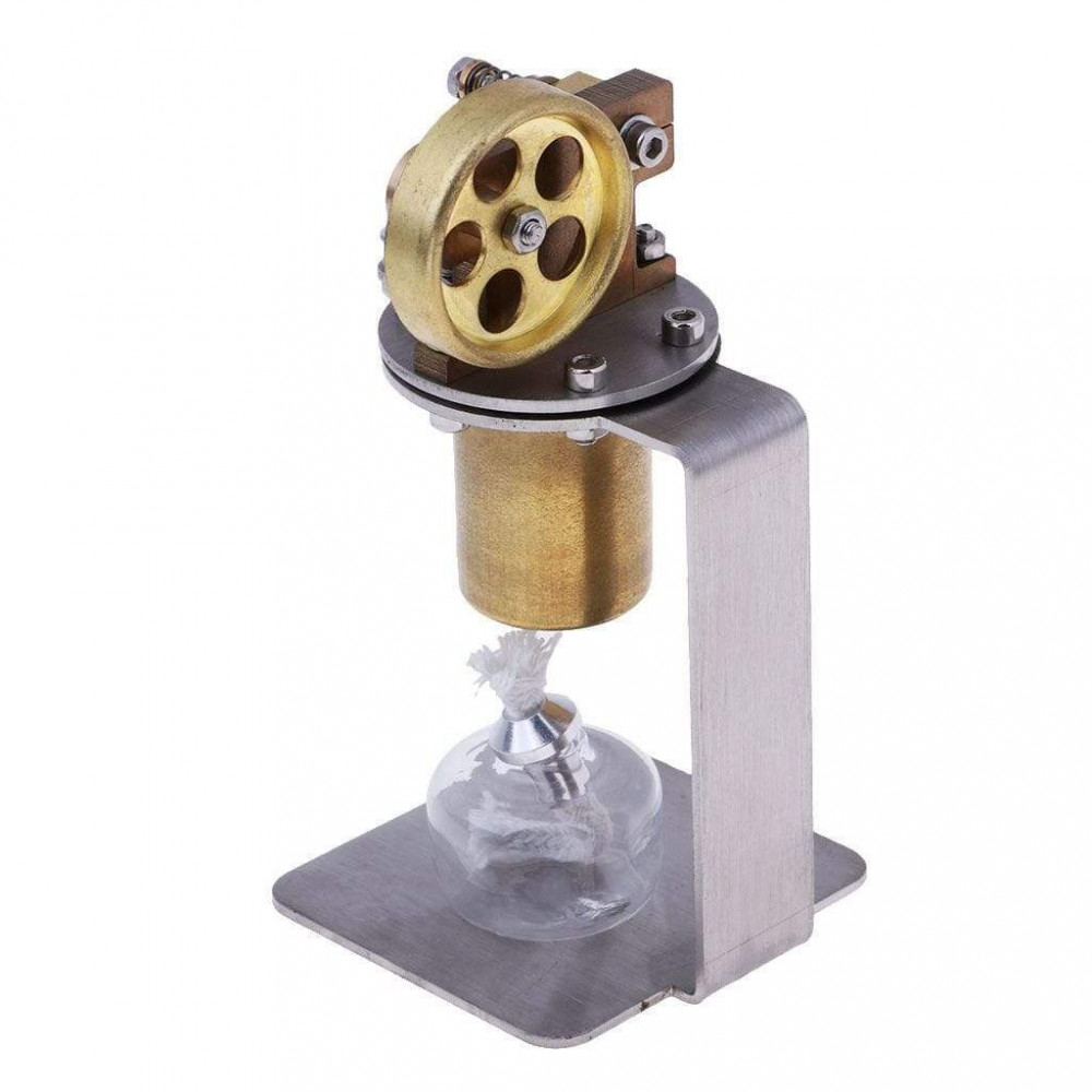 mini hot live steam engine model all-metal horizontal single cylinder ...