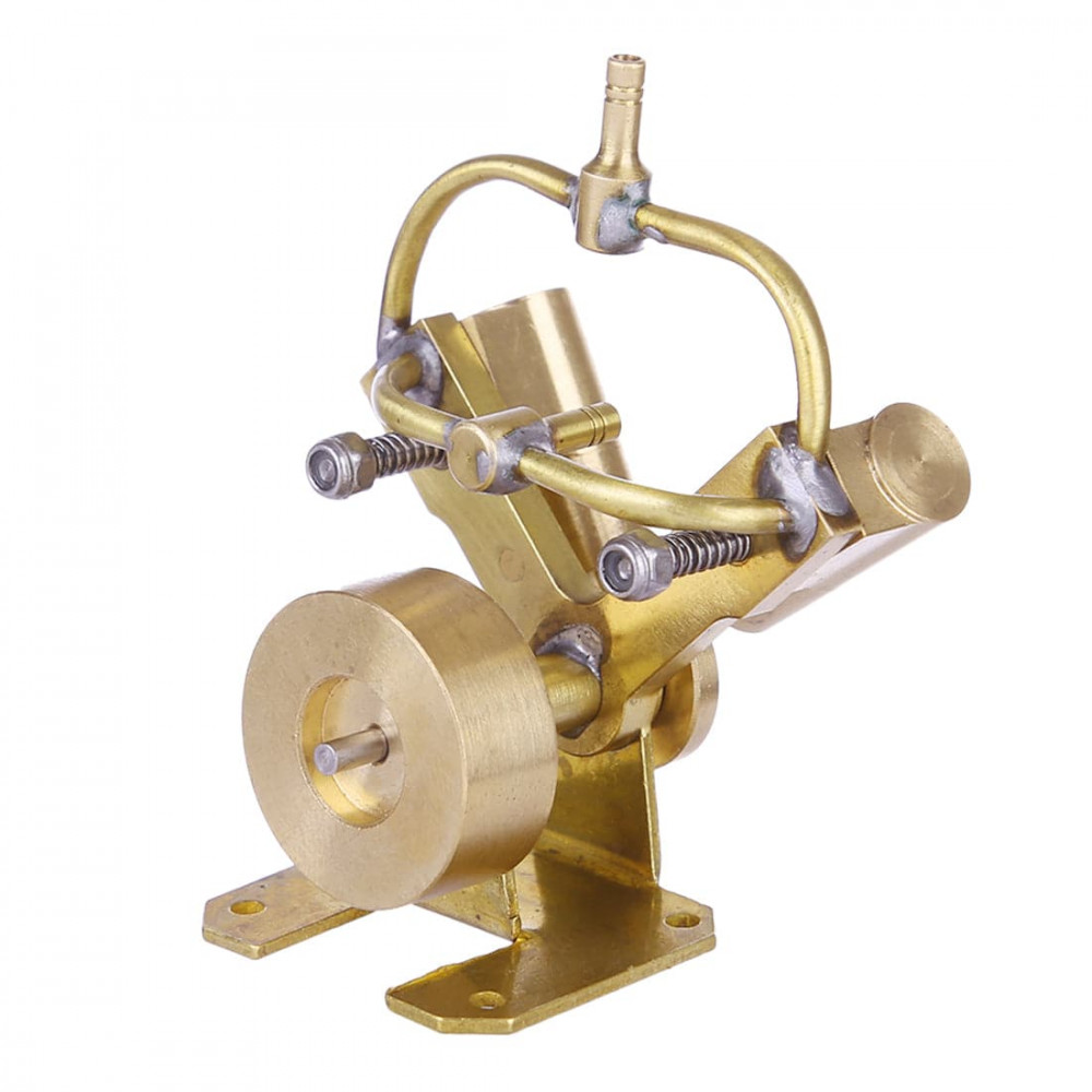 mini steam engine model v-shape pure copper double cylinder engine kit ...