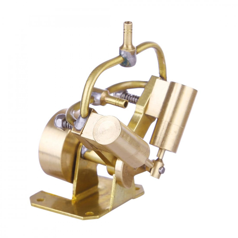 mini steam engine model v-shape pure copper double cylinder engine kit ...
