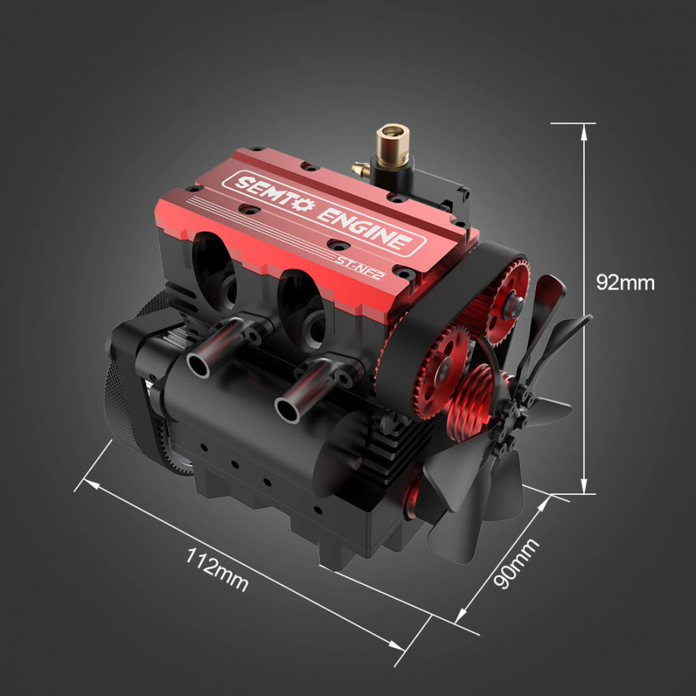 semto engine st-nf2 diy build a nitro 4 stroke 2 cylinder engine kit ...