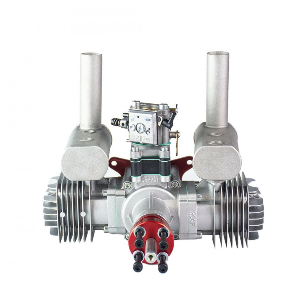 rcgf 70cc fixed wing twin gasoline engine 7.4hp 8600rpm air cooled ...