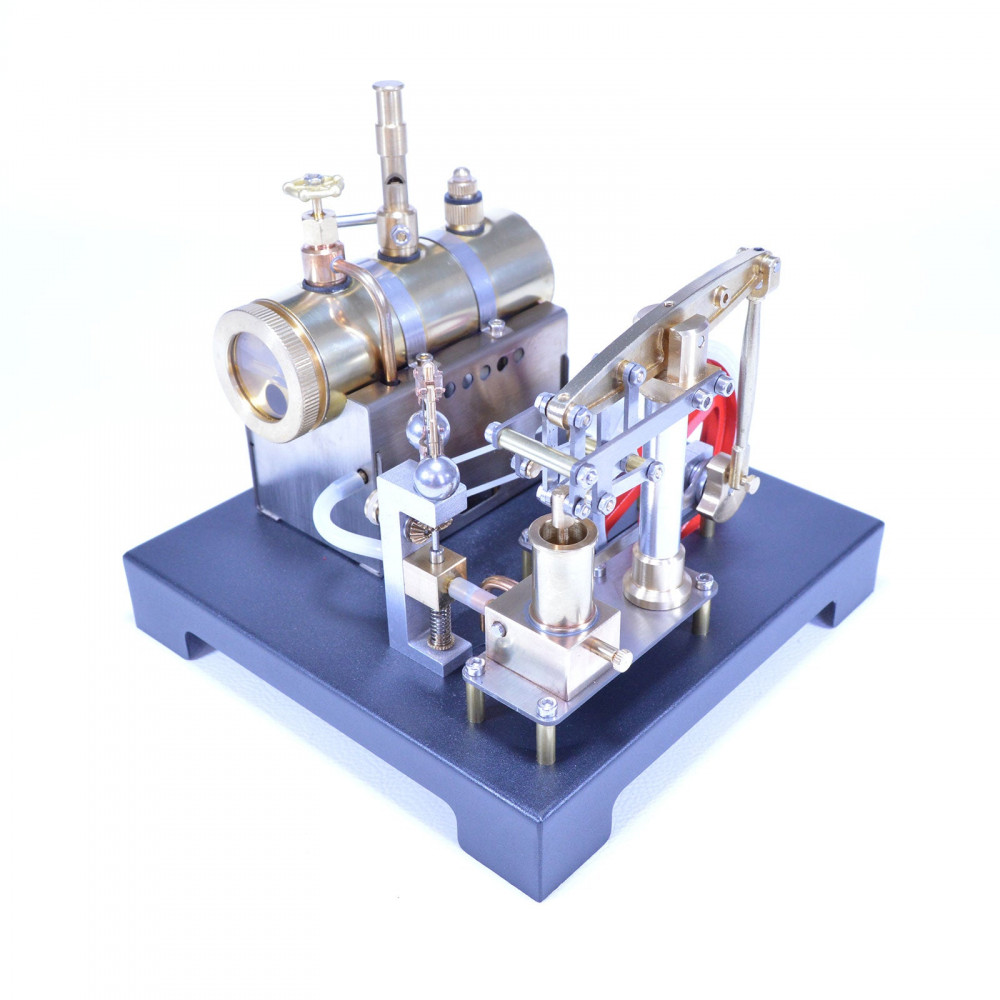 retrol diy steam beam engine model with boiler & centrifugal flyball ...