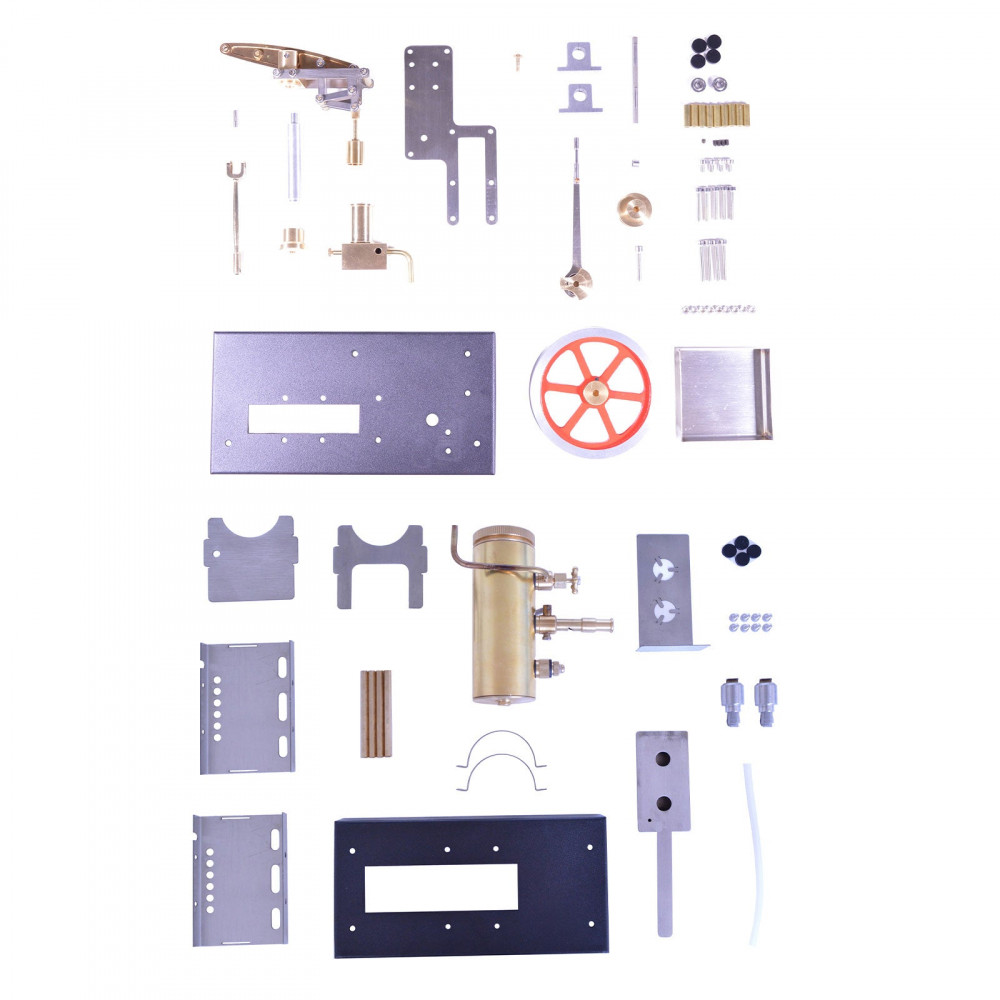 retrol diy steam beam engine model with boiler & centrifugal flyball ...