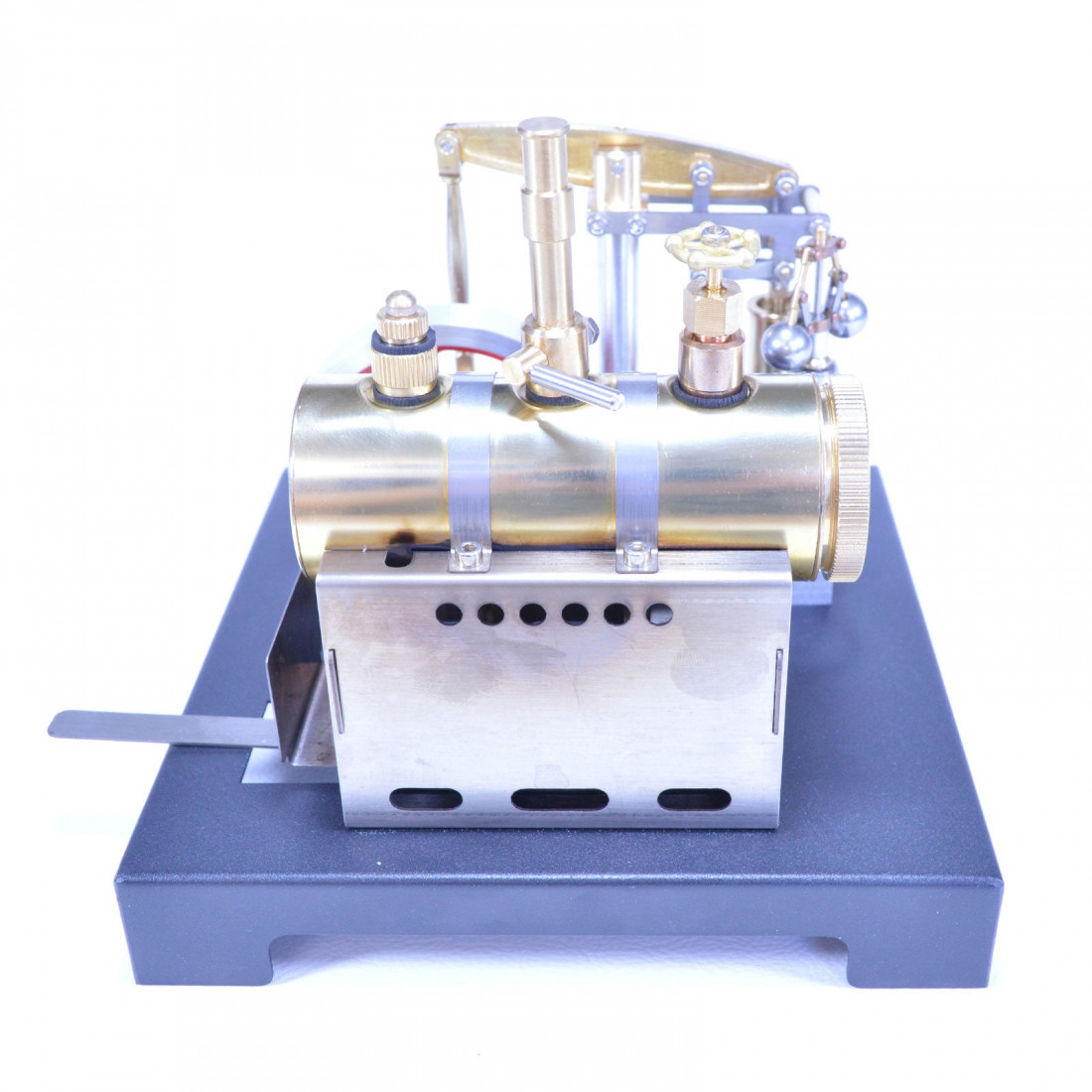retrol diy steam beam engine model with boiler & centrifugal flyball ...