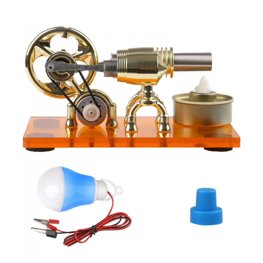 γ-shape hot-air led external combustion stirling engine model - 10044