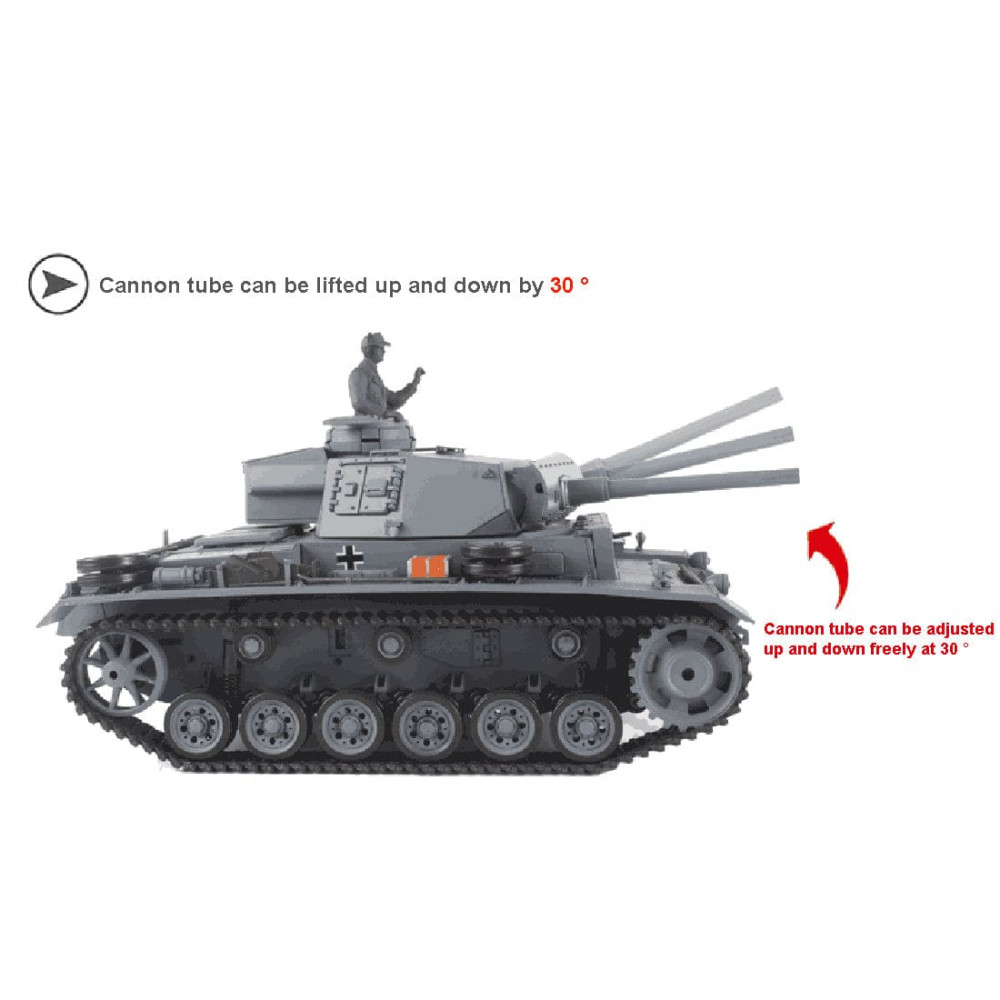 simulated 1:16 german iii l tank 2.4g remote control model military ...
