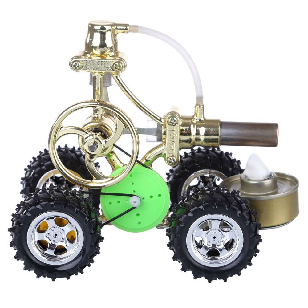 single cylinder hot air stirling engine powered electric car with led ...