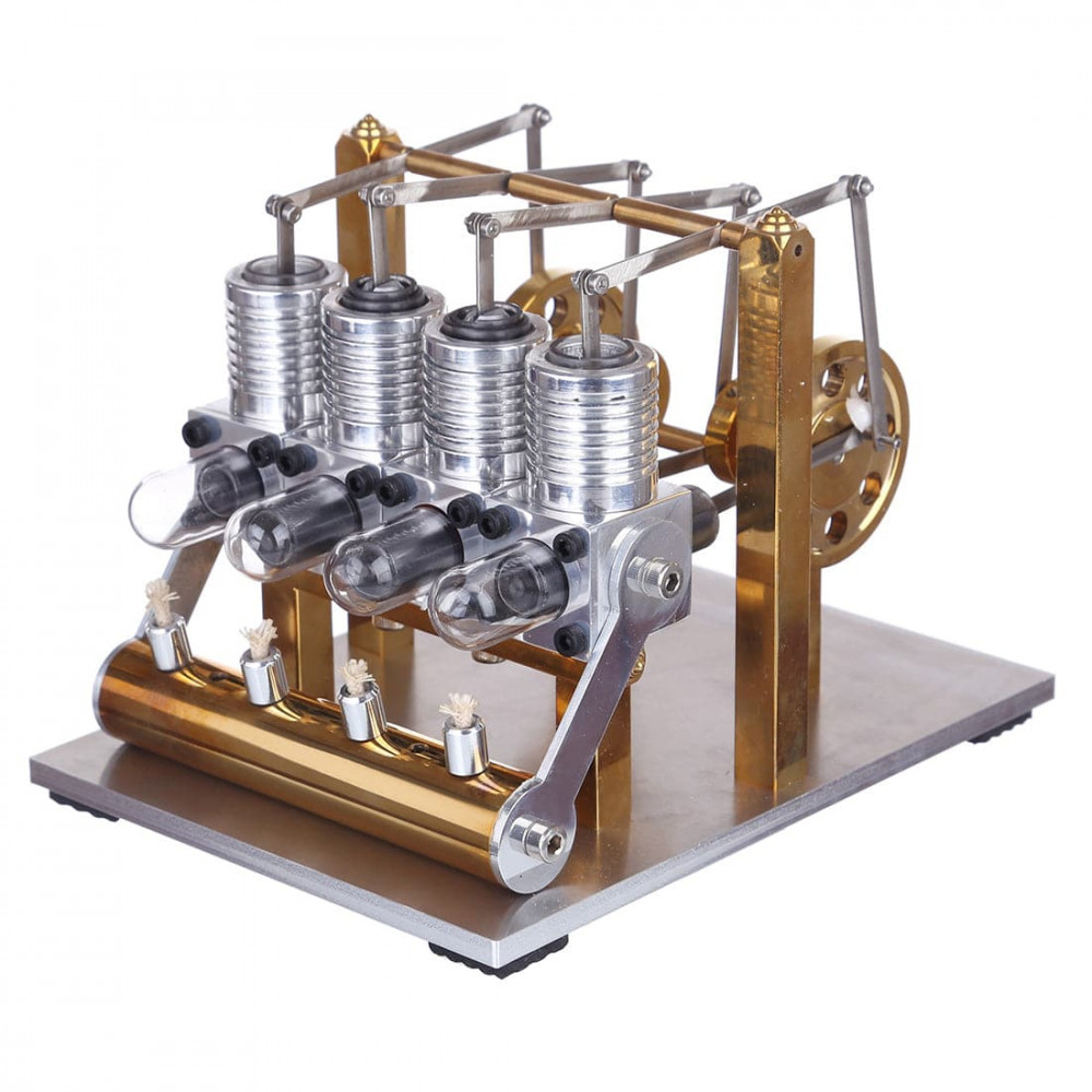 stirling engine kit 4 cylinder row balance model engine external ...