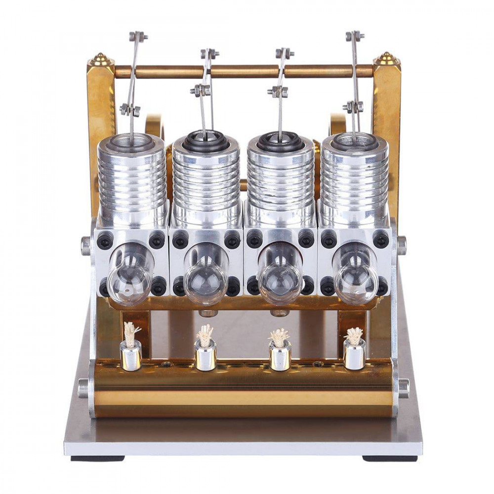 stirling engine kit 4 cylinder row balance model engine external ...