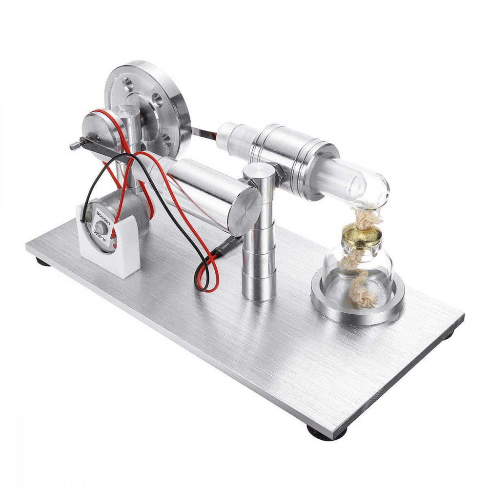 stirling engine kit motor model electricity power generator with led ...