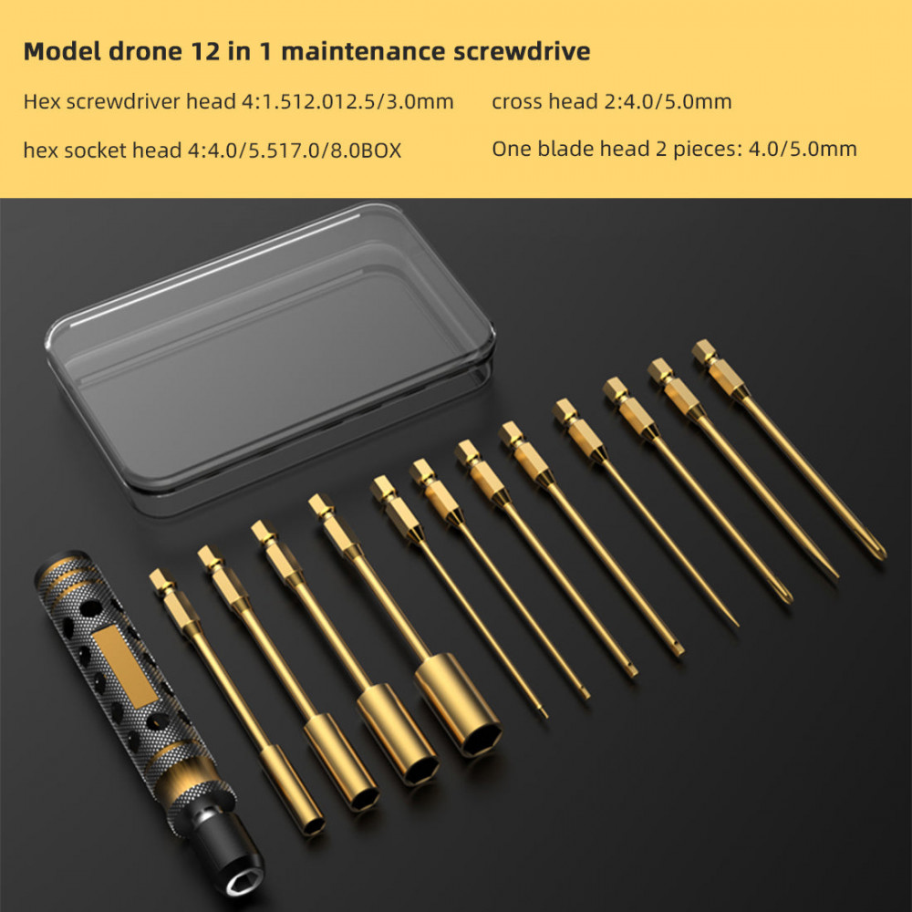 titanium screwdriver long hex bit socket for model engine builders - 10263