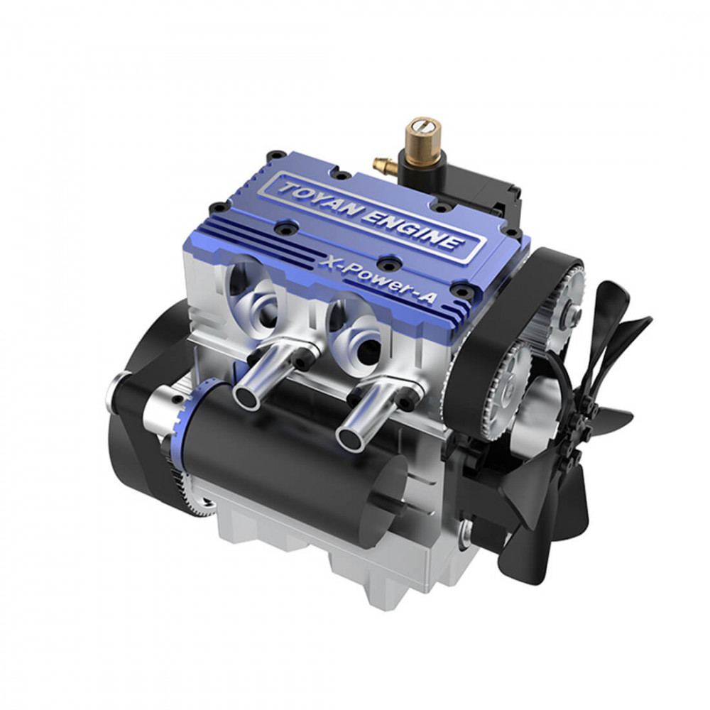 toyan x-power 2-cylinder 4-stroke kit diy build rc car engine fs-l200w ...