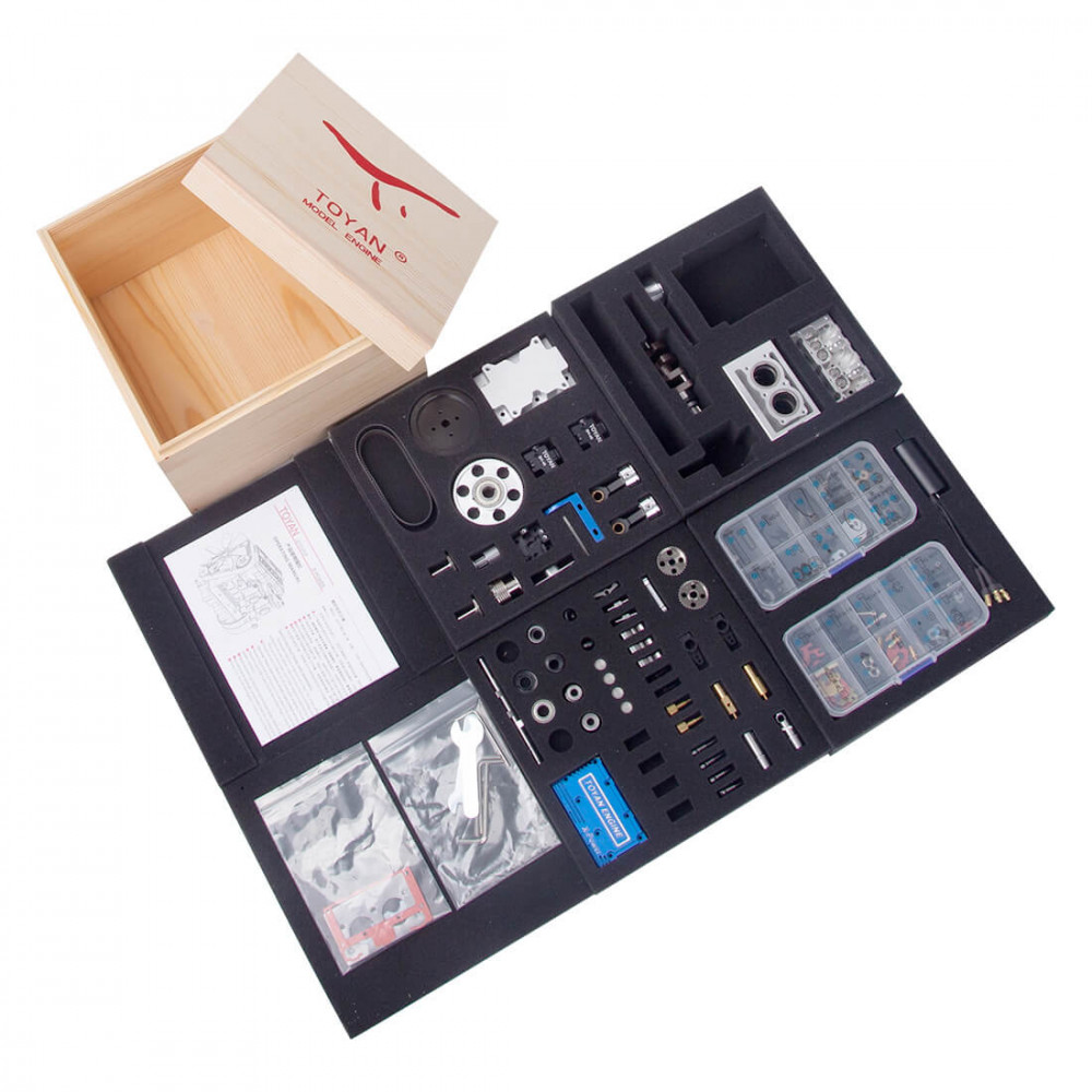 toyan x-power 2-cylinder 4-stroke kit diy build rc car engine fs-l200w ...