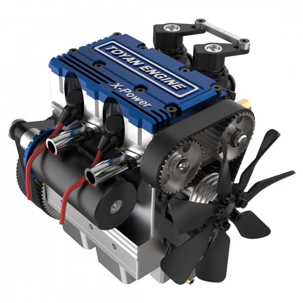 toyan x-power 2-cylinder 4-stroke kit diy build rc car engine fs-l200w ...