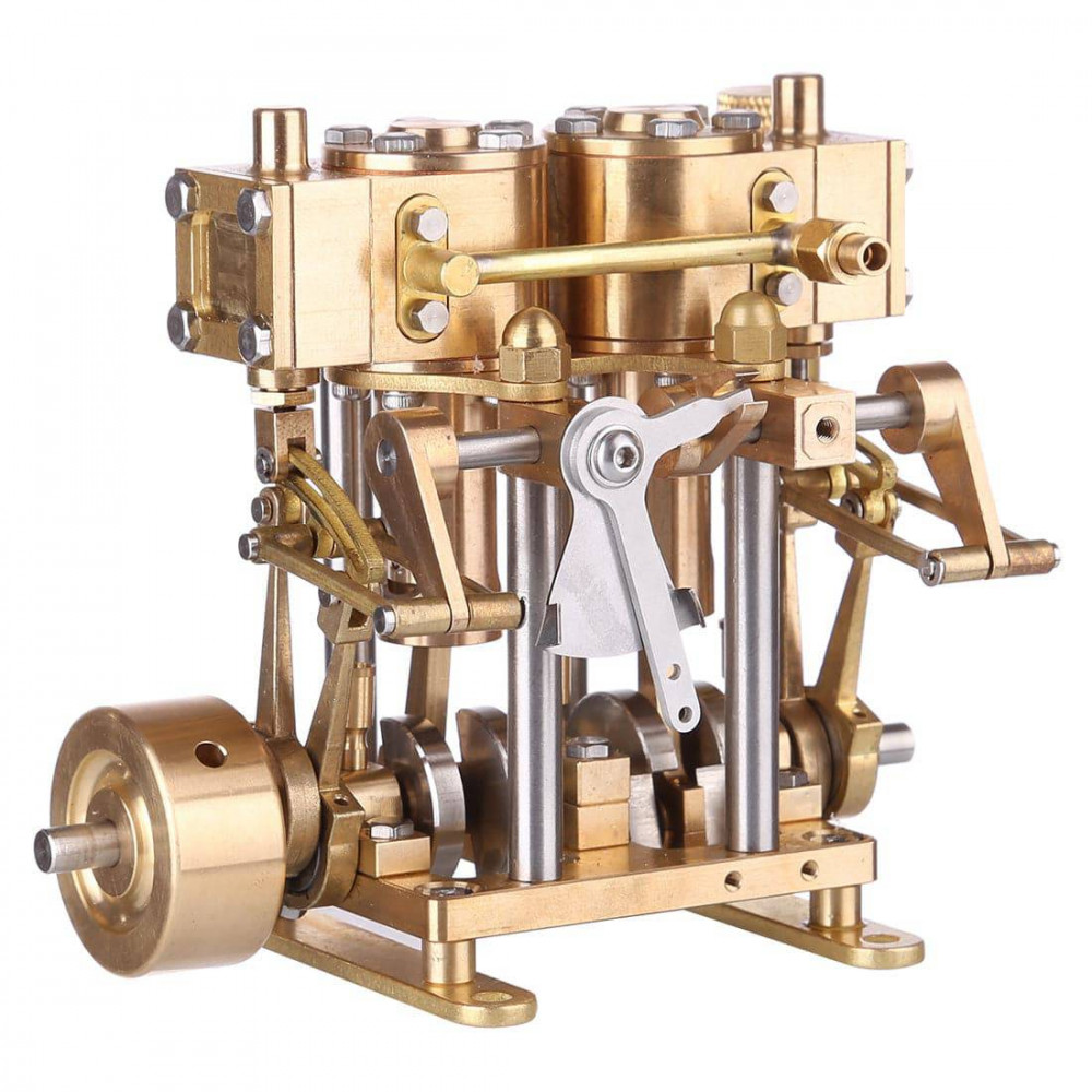 two cylinder reciprocating steam engine model mini brass double ...