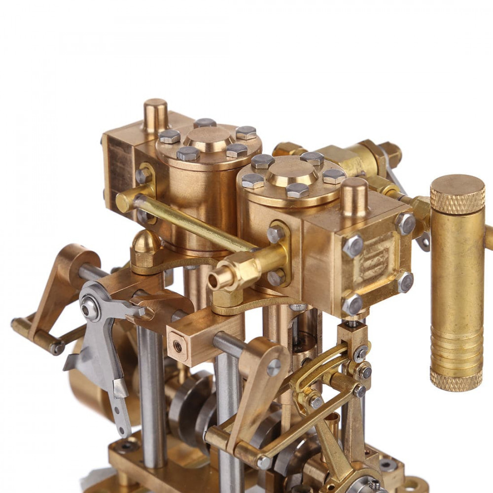 two cylinder reciprocating steam engine model mini brass double ...