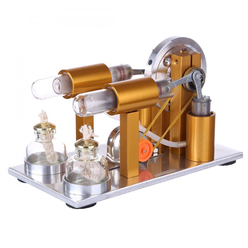 two cylinder stirling engine kit physics experiment generator model