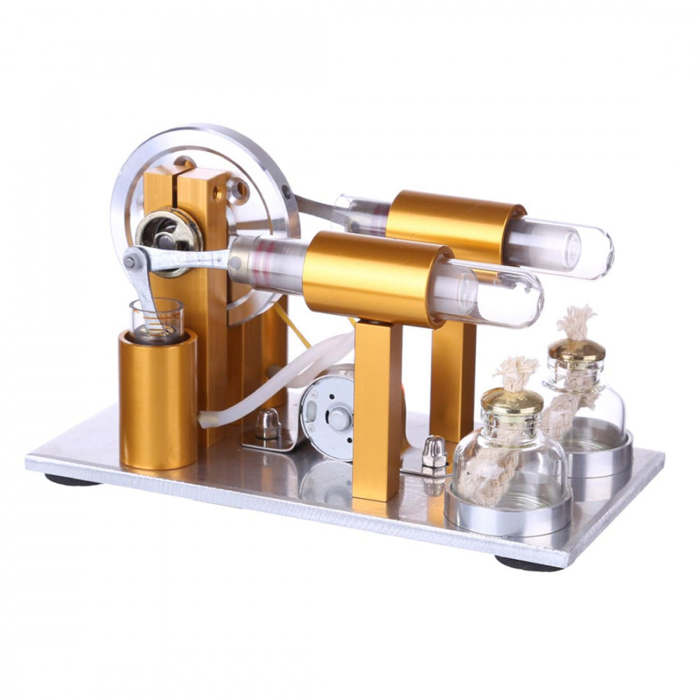 two cylinder stirling engine kit physics experiment generator model
