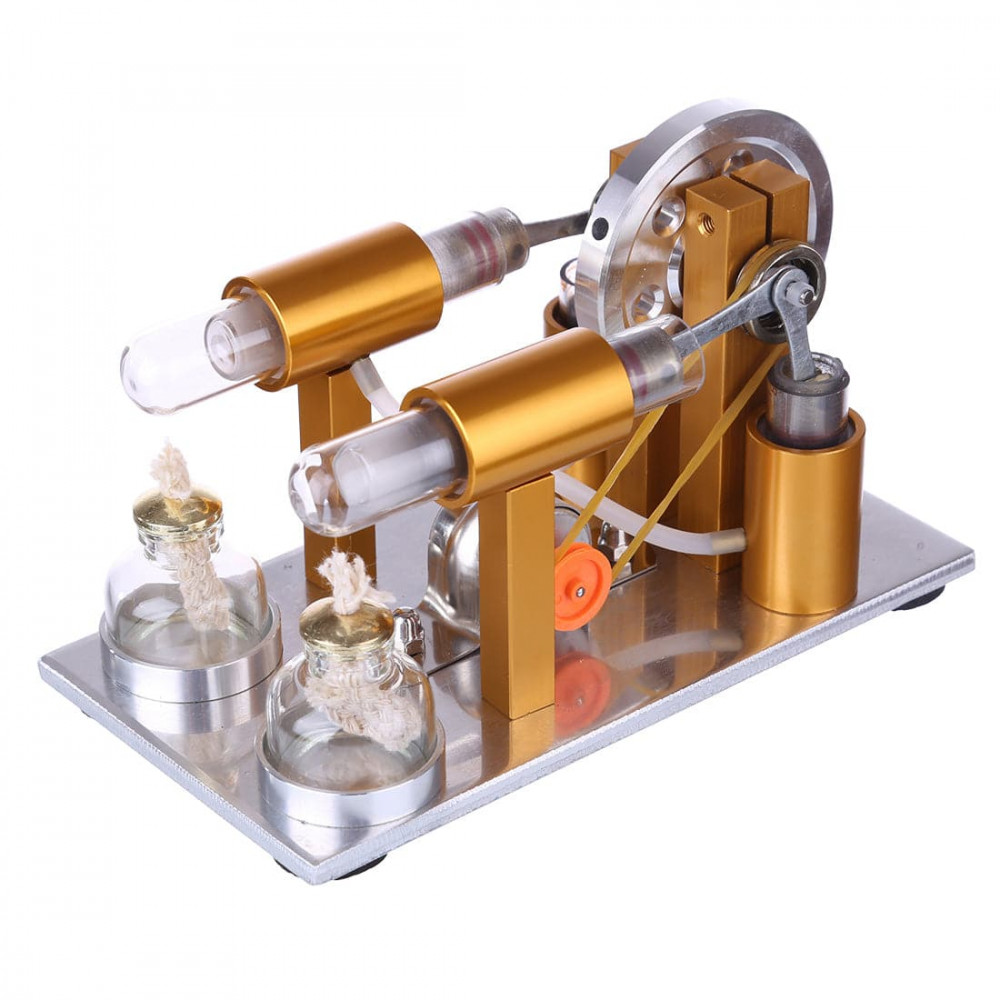 two cylinder stirling engine kit physics experiment generator model