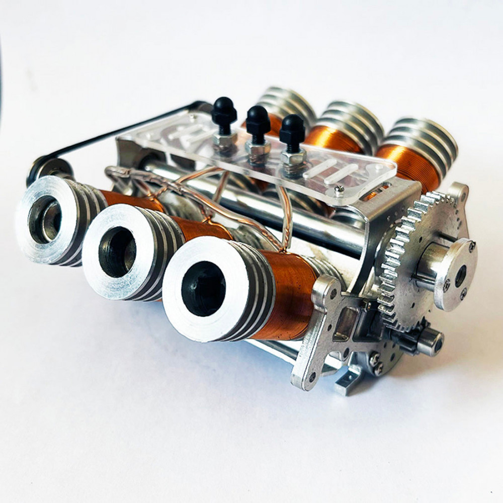 v6 solenoid engine brushless electromagnetic motor model engine - v6 ...