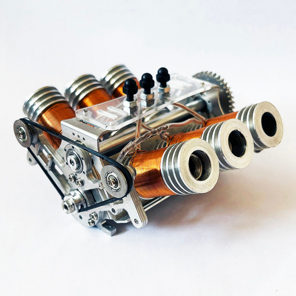 v6 solenoid engine brushless electromagnetic motor model engine - v6 ...