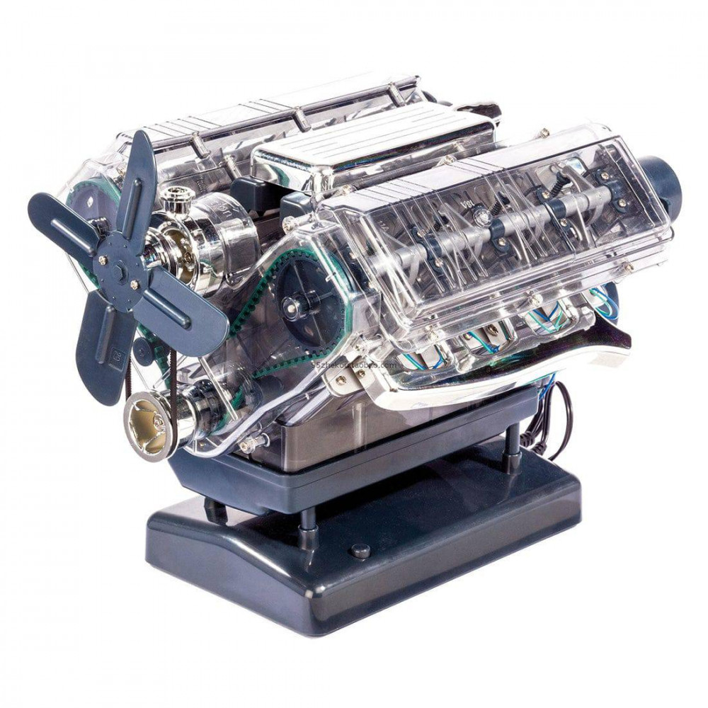visible v8 internal combustion ohc engine motor working model haynes kit - 10177
